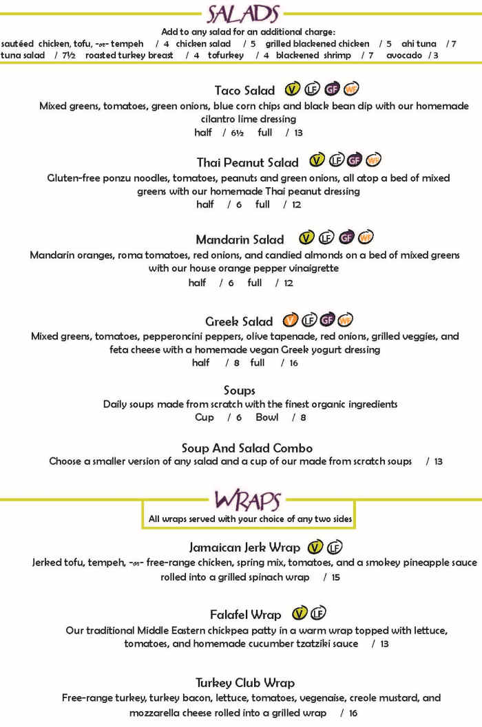 Sunflower Cafe Menu Fairhope AL Sunflower Cafe Menu Fairhope AL