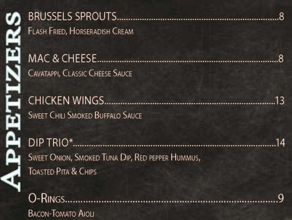 Woodside Restaurant Menu, Gulf Shores, AL