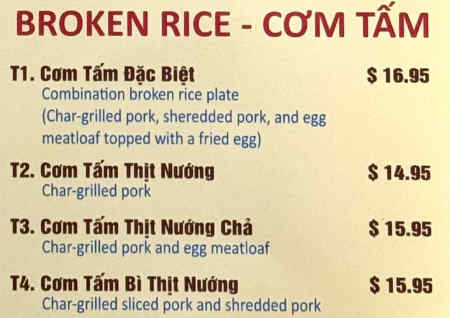 Pho Huyen Menu, Conway, AR