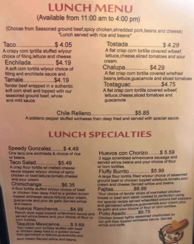 Supermercado La Estrella Menu, Conway, AR