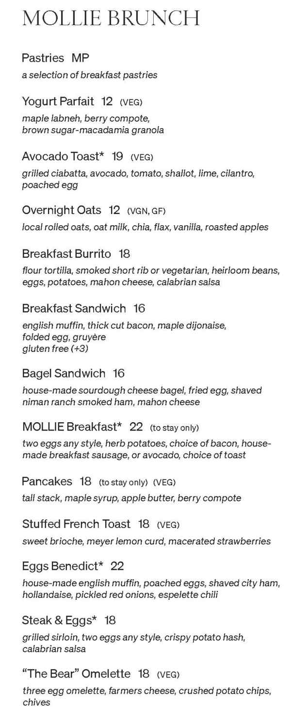 Mollie Menu, Aspen, CO
