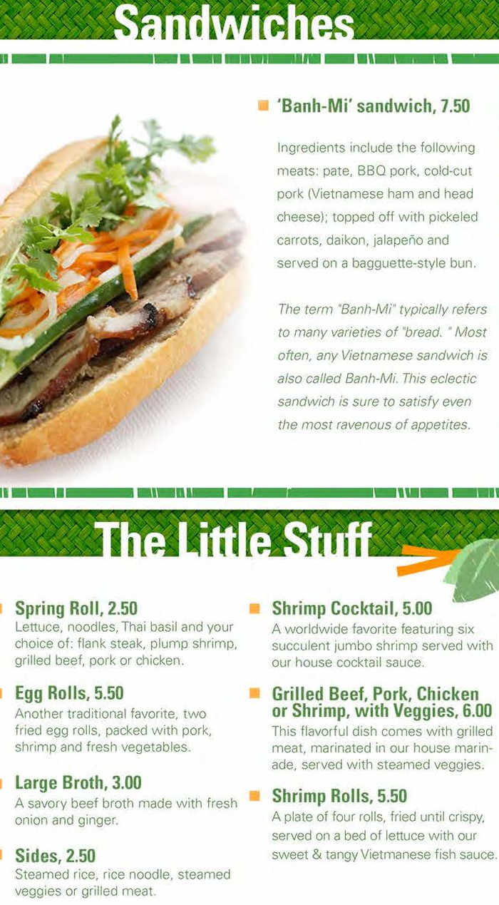 Pho Duy Menu, Greeley, CO