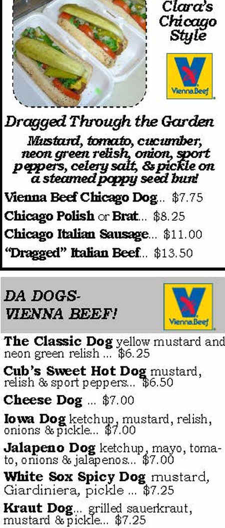 Da Beef Menu, Rifle, CO