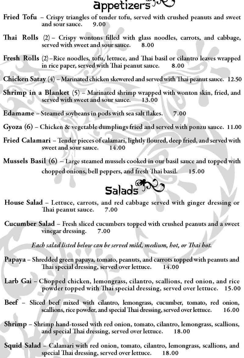 Zen Bistro Menu, Daytona Beach, FL