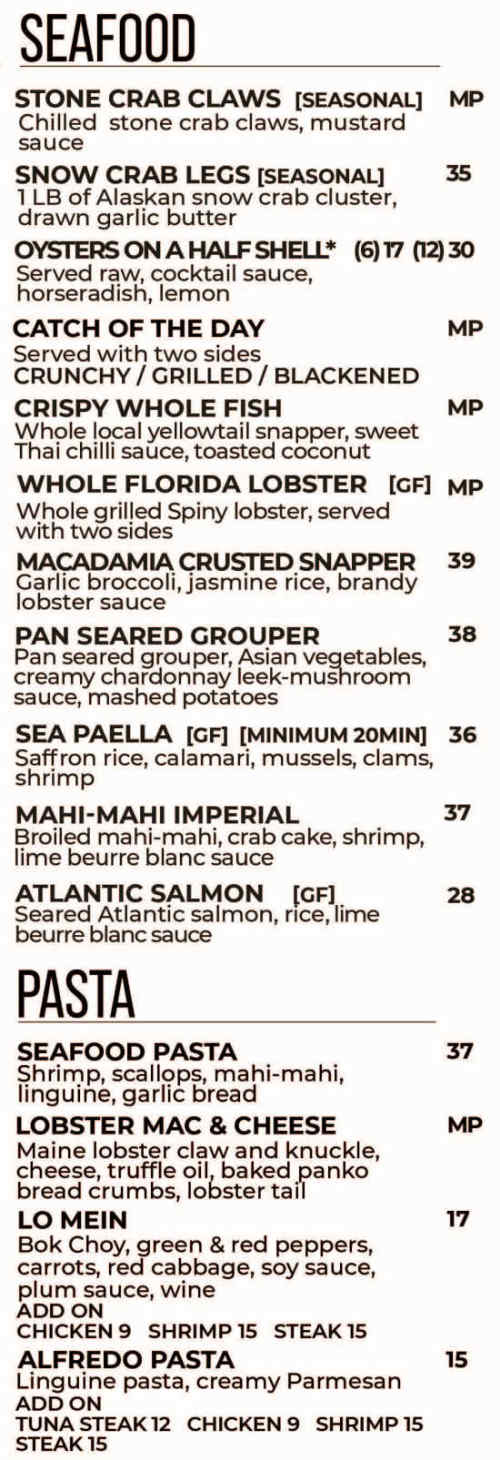 Island Grill Menu, Islamorada, FL