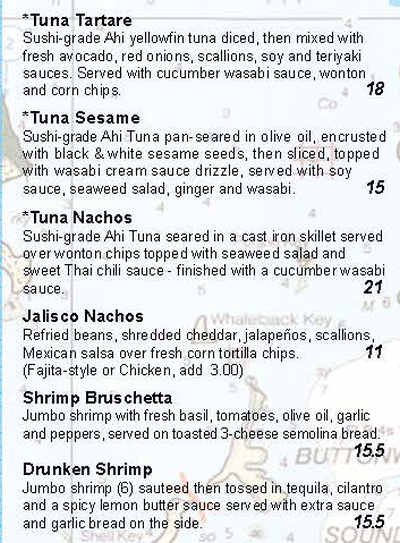 Hobo's Cafe Menu, Key Largo, FL