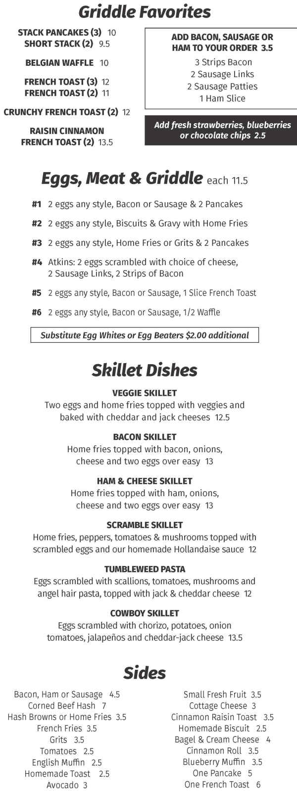 Hoot's Menu, Marco Island, FL