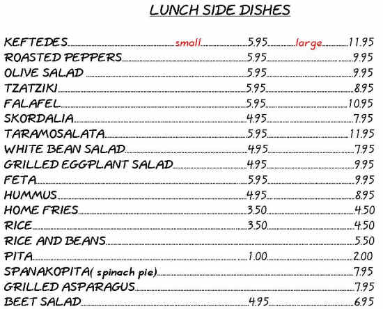 Pelagos Cafe Menu, Naples, FL