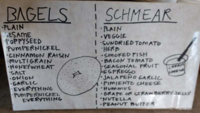 Ideal Bagel Co Menu, Athens, GA