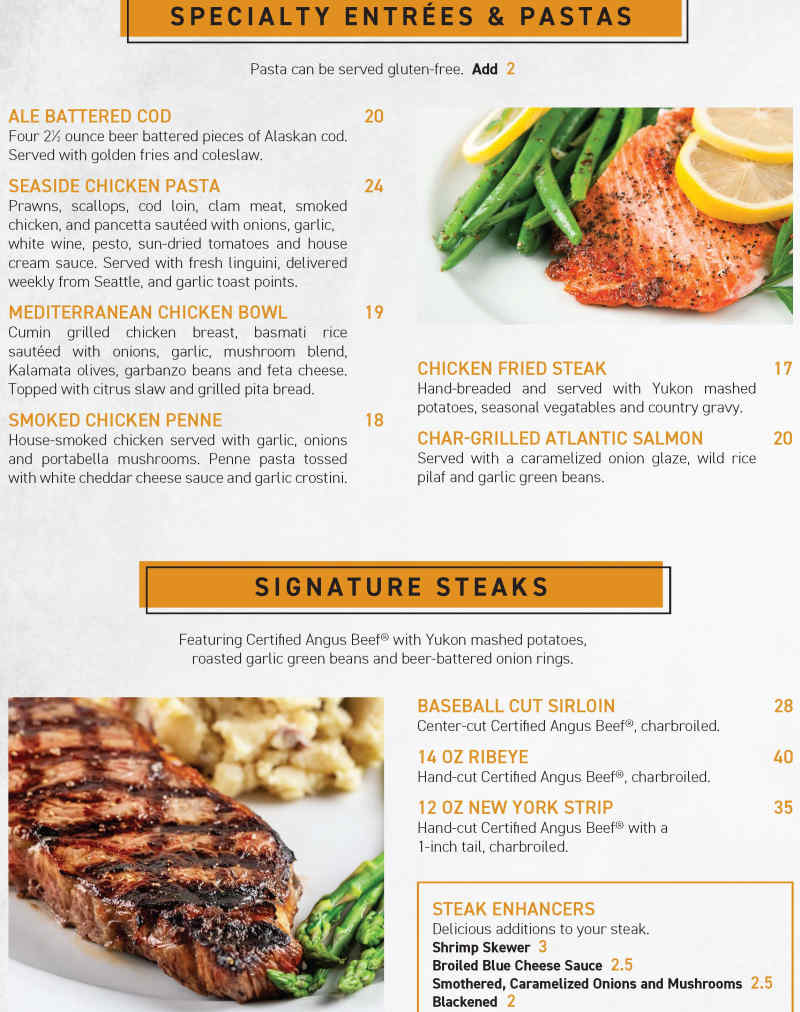 Seasons Public House Menu, Moscow, ID