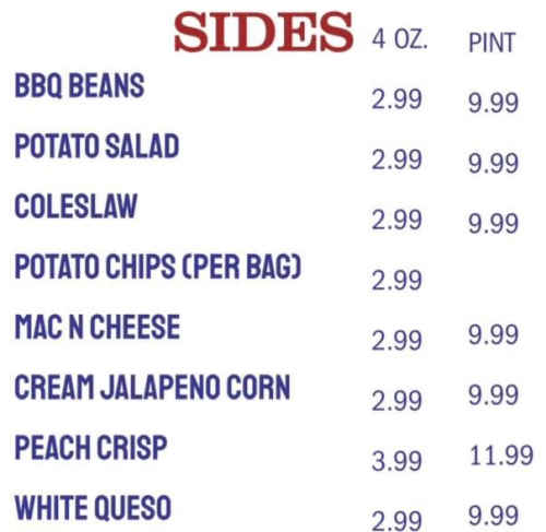 Reauxlin Smoke Bar-B-Que Menu, Ruston, LA