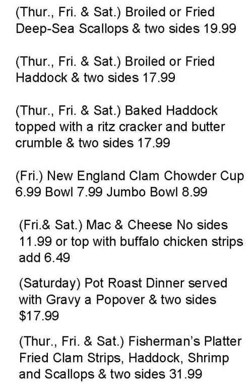 Bluebonnet Diner Menu, Northampton, MA