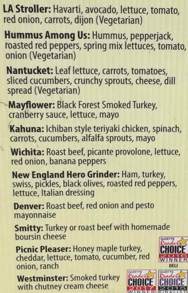 Cooper's Corner Menu, Florence, MA