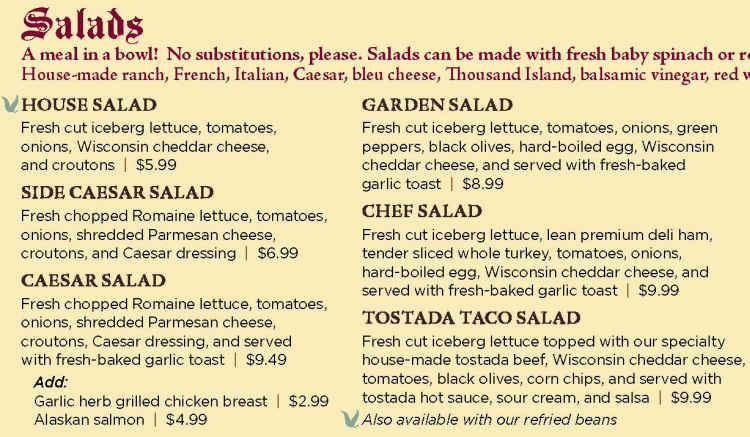 Ambassador Restaurant Menu, Houghton, MI