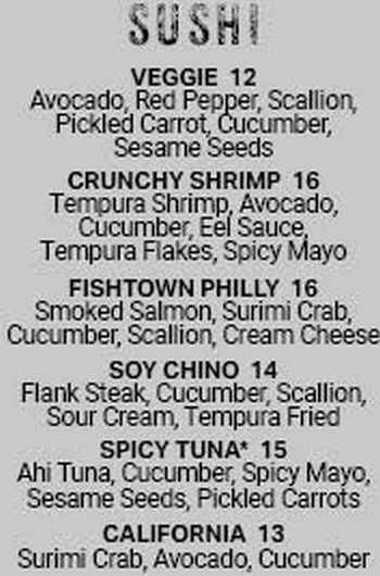 Firefly Menu, Traverse City, MI