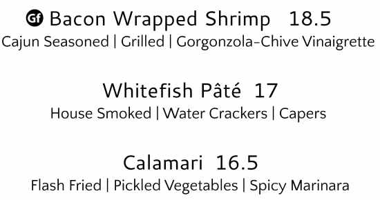 Harrington's By The Bay Menu, Traverse City, MI
