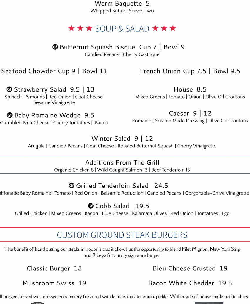 Harrington's By The Bay Menu, Traverse City, MI