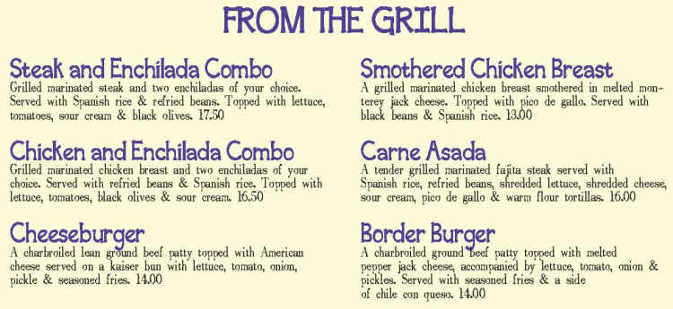 Mexican Village Menu, St Cloud, MN