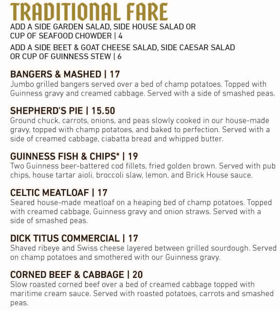 Olde Brick House Menu, St Cloud, MN