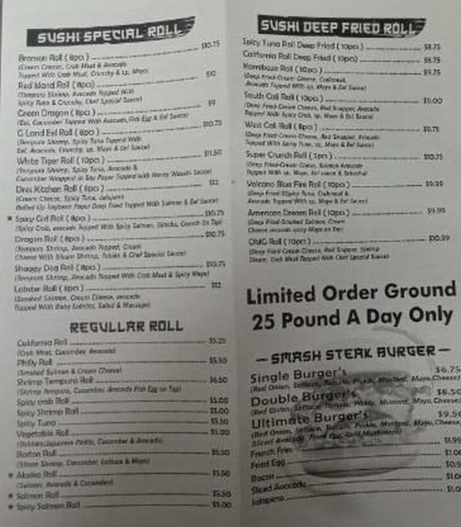 Dre's Kitchen Menu, Branson, MO