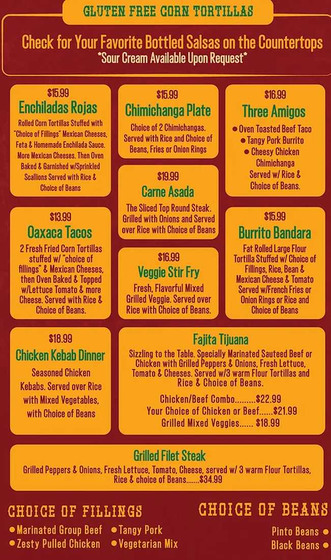 Nachos Mexican Grille Menu, Lincoln, NH