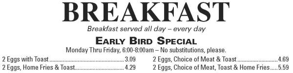Auburn Diner Menu, Auburn, NY