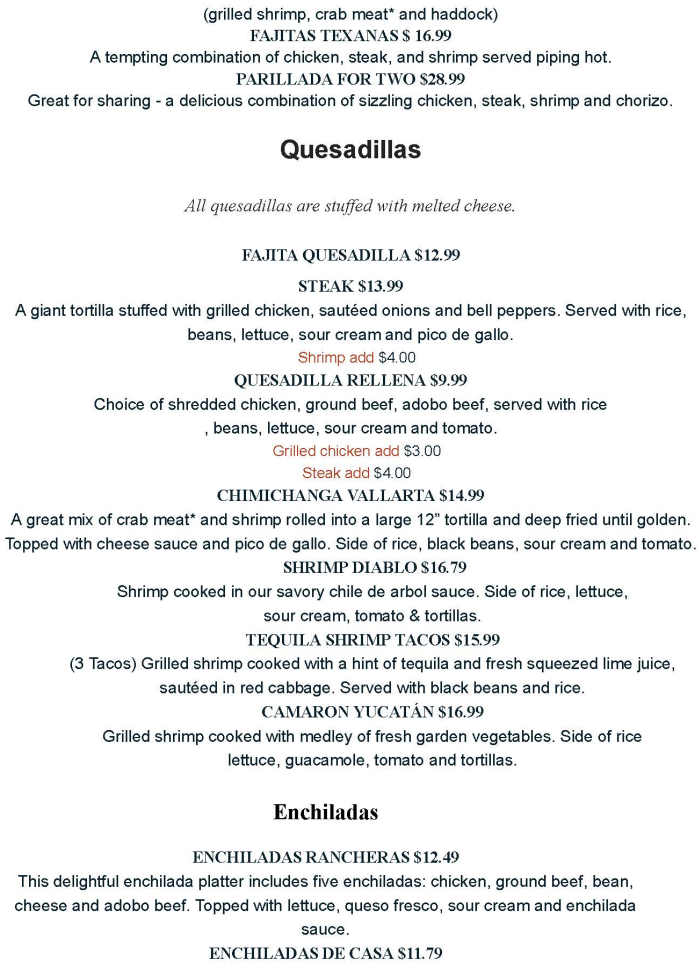 Casa Mezcal Menu, Bath, NY