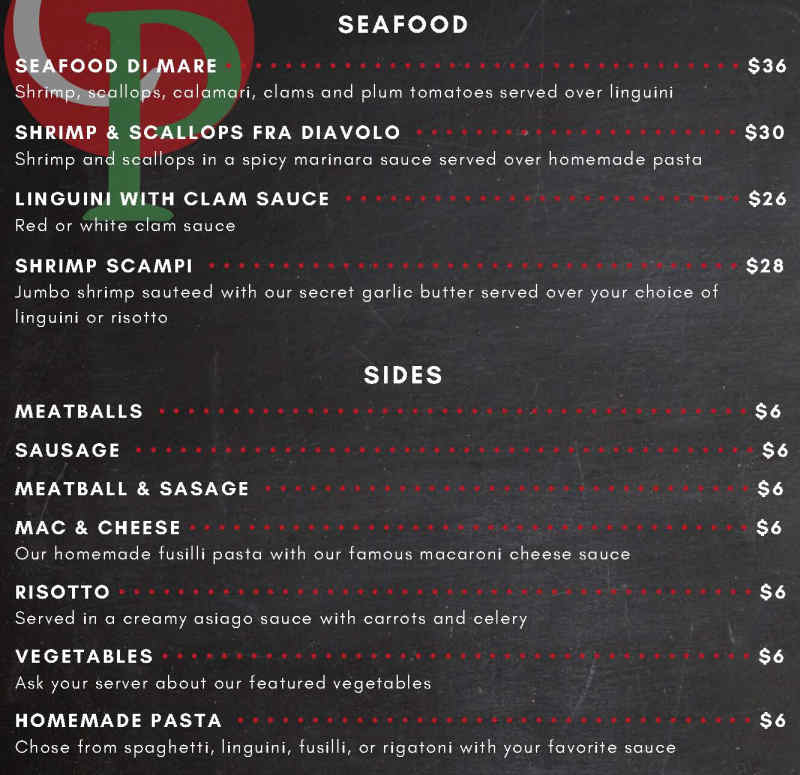 Casa De Pasta Menu, Canandaigua, NY