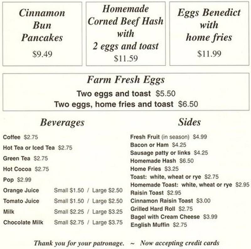 Patty's Place Menu, Canandaigua, NY
