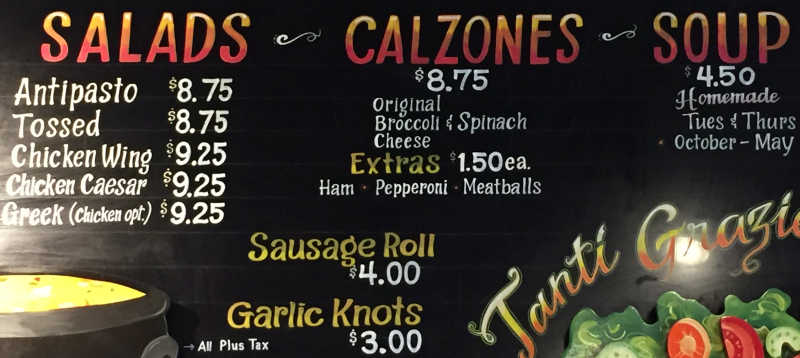 Aniello's Pizzeria Menu, Corning, NY