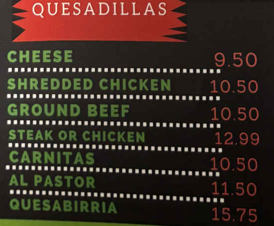 Chiltepin Mexican Grill Menu, Elmira, NY