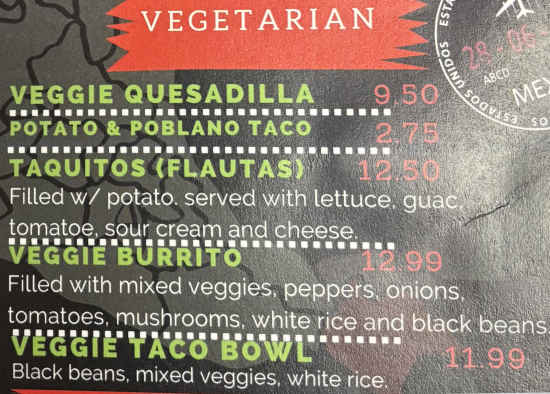 Chiltepin Mexican Grill Menu, Elmira, NY