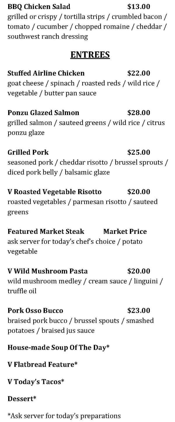 F2T Kitchen Menu, Geneva, NY