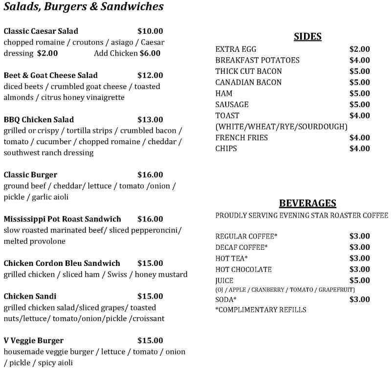 F2T Kitchen Menu, Geneva, NY