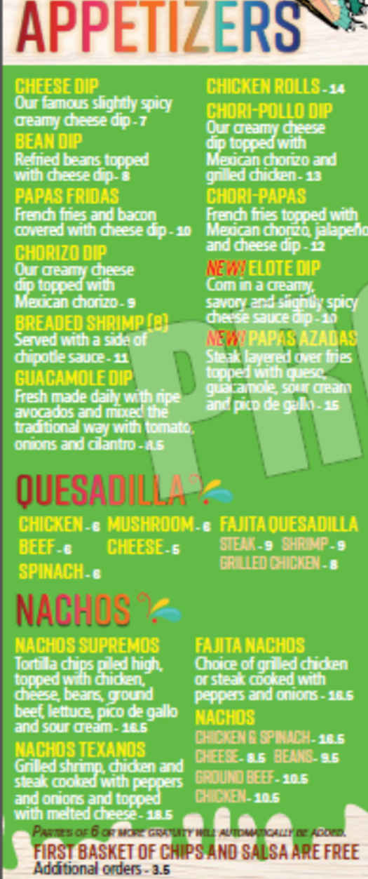 Frida's Mexican Grill Menu, Ithaca, NY
