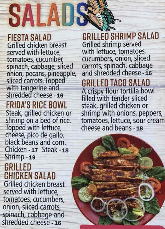 Frida's Mexican Grill Menu, Ithaca, NY