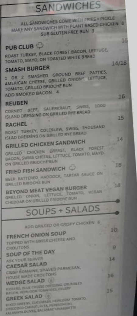 Jamo's Pub Menu, Lake George, NY