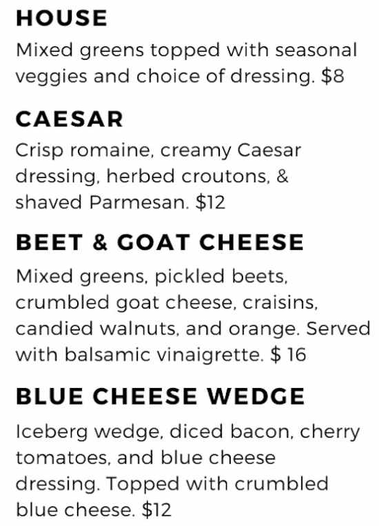 Hungry Trout Restaurant Menu, Wilmington, NY