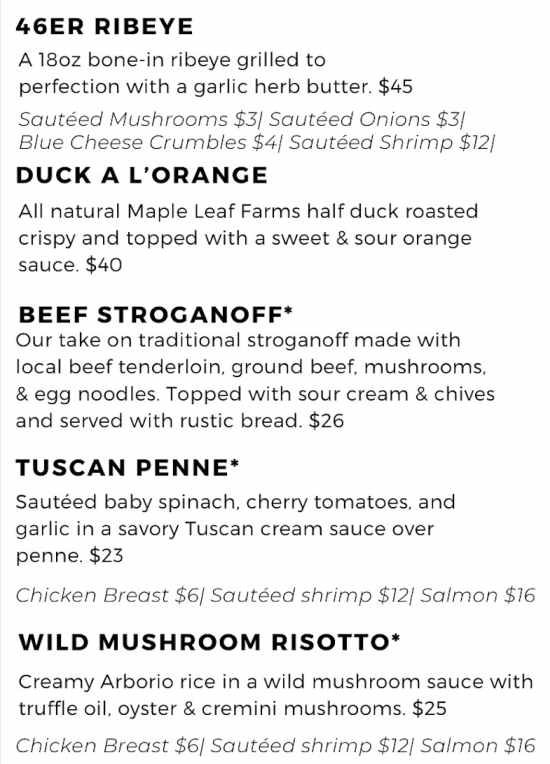 Hungry Trout Restaurant Menu, Wilmington, NY
