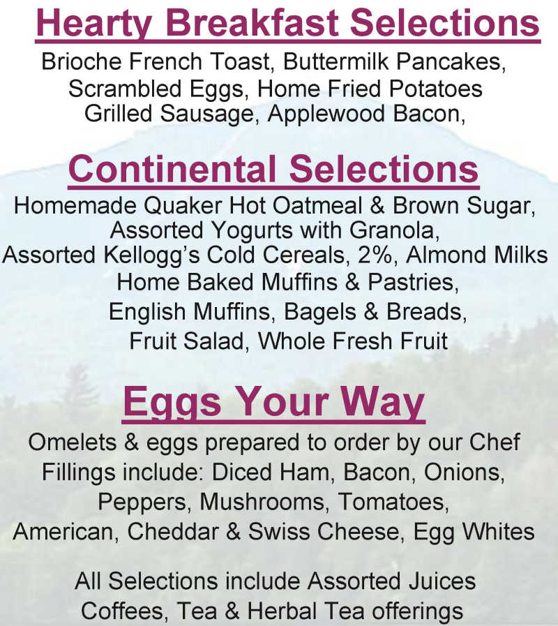 Mackenzie Restaurant Menu, Lake Placid, NY