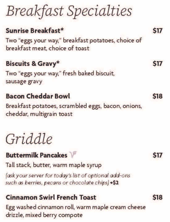 Mackenzie Restaurant Menu, Lake Placid, NY