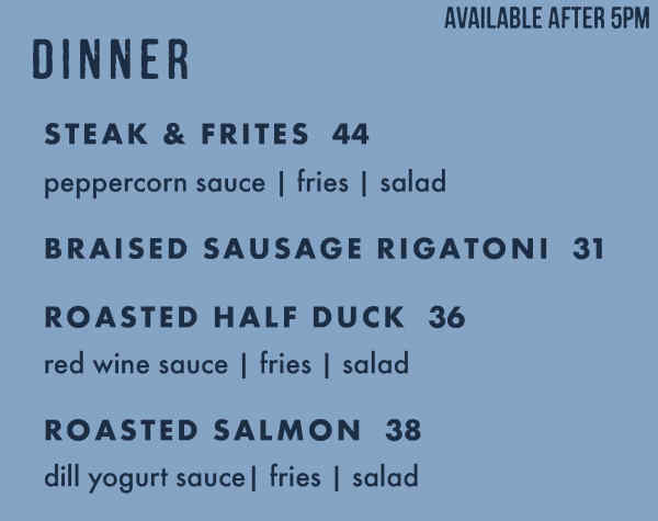 Peak 47 Menu, Lake Placid, NY