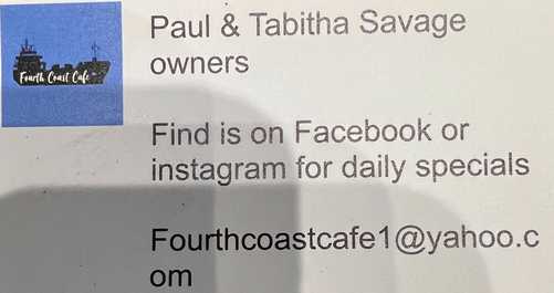 Fourth Coast Cafe Menu, Massena, NY