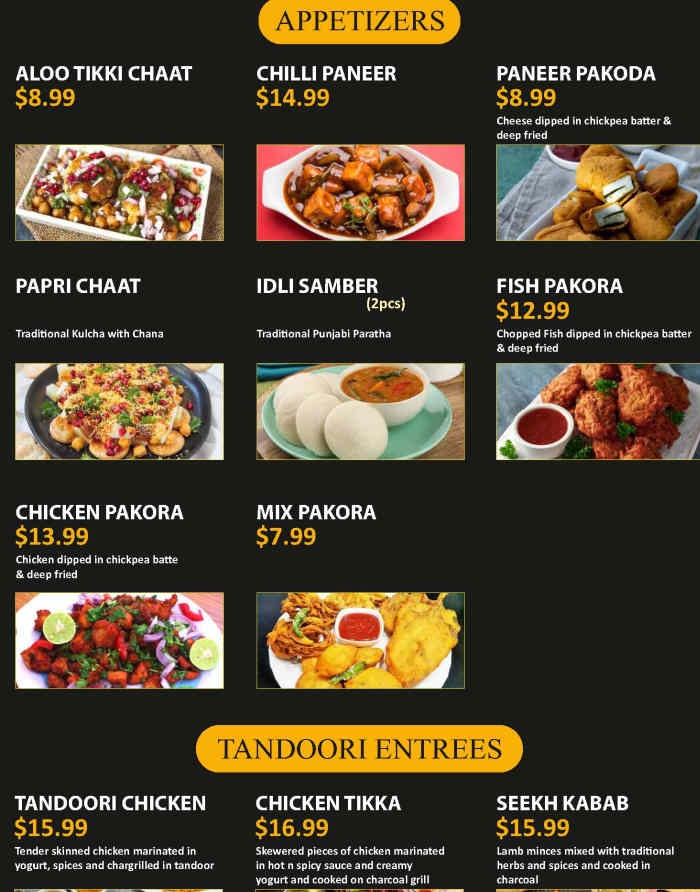 Indian Kitchen King Menu, Niagara Falls, NY