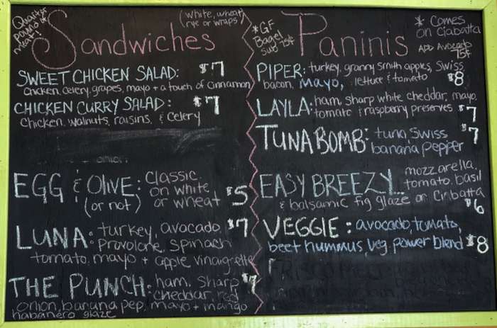 The Cutting Board Menu, Oswego, NY