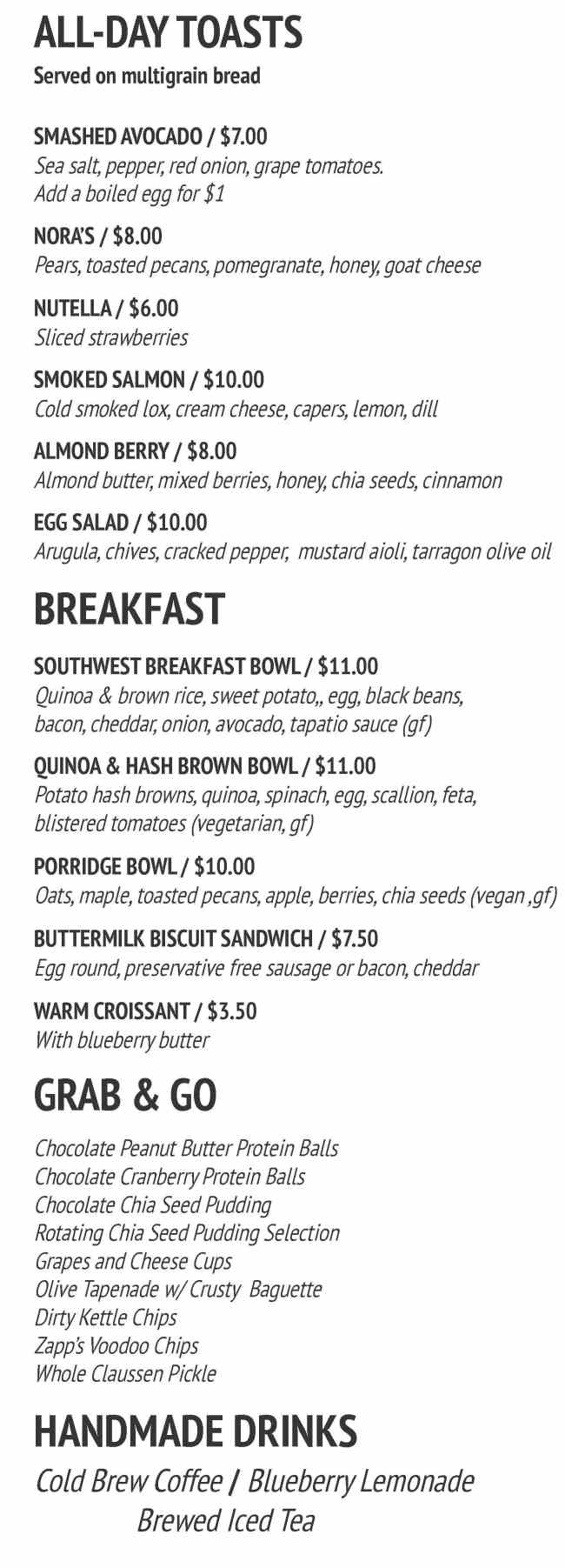Nora's Menu, Oswego, NY