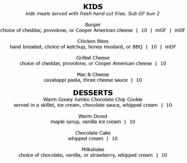 Old City Hall Menu, Oswego, NY
