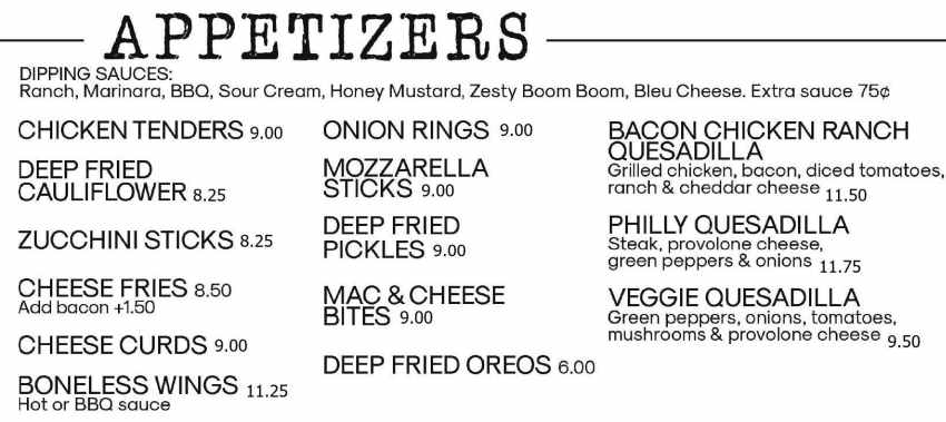 Union Street Diner Menu, Athens, OH