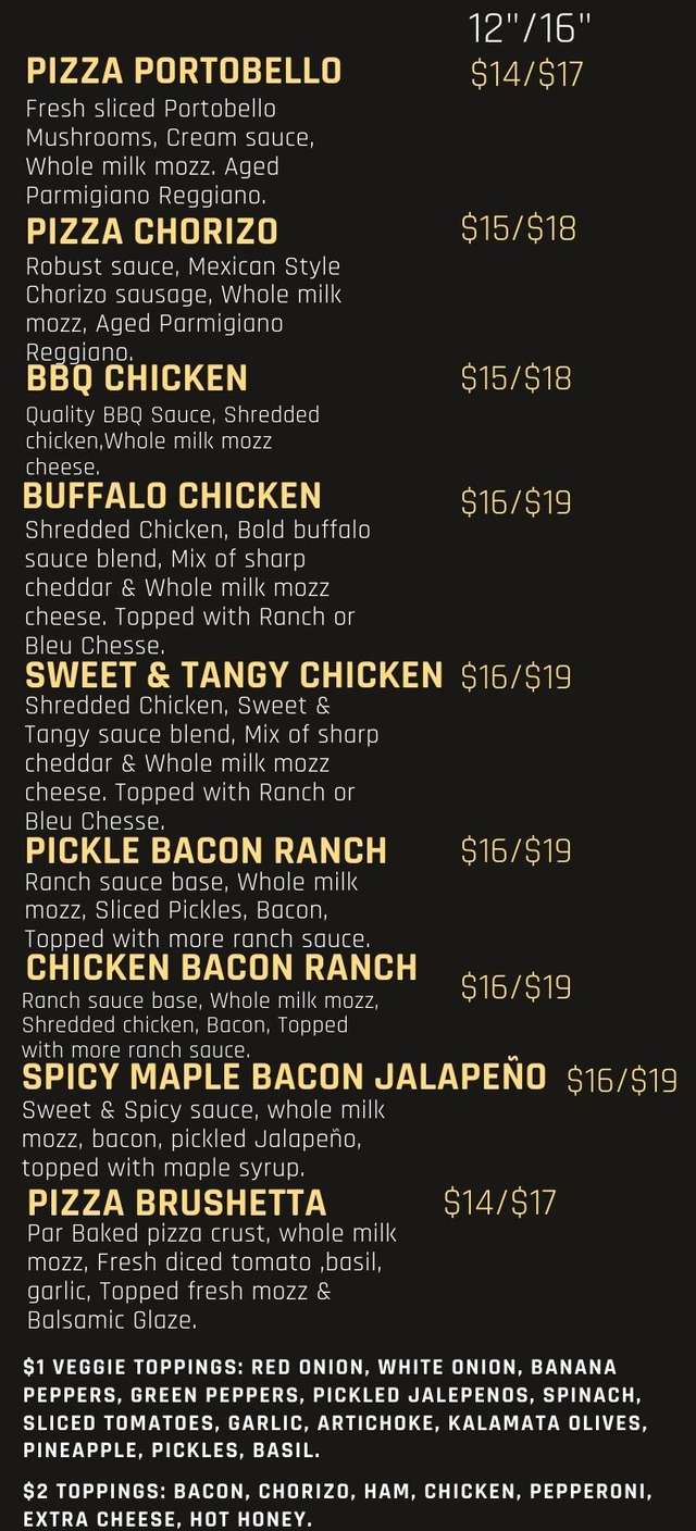 Bricktown Pizza Menu, Berwick, PA