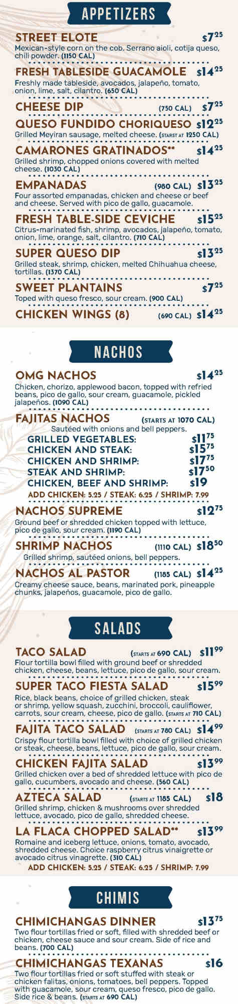 Plaza Mexican Menu, State College, PA